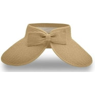 Flmtop Women's Summer Wide Brim Roll Up Foldable Sun Beach Straw Braid ...