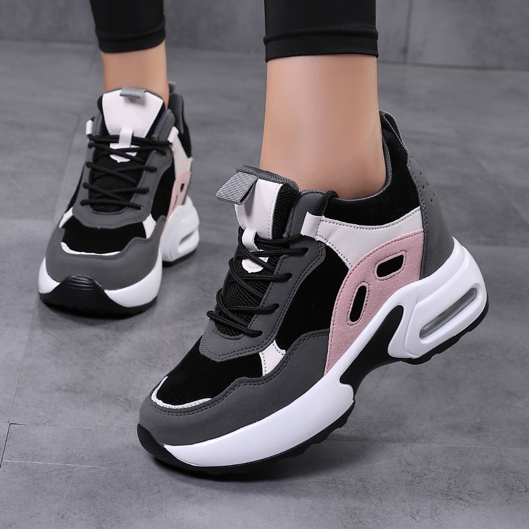 Women's thick soled casual shoes are comfortable, versatile, and height ...