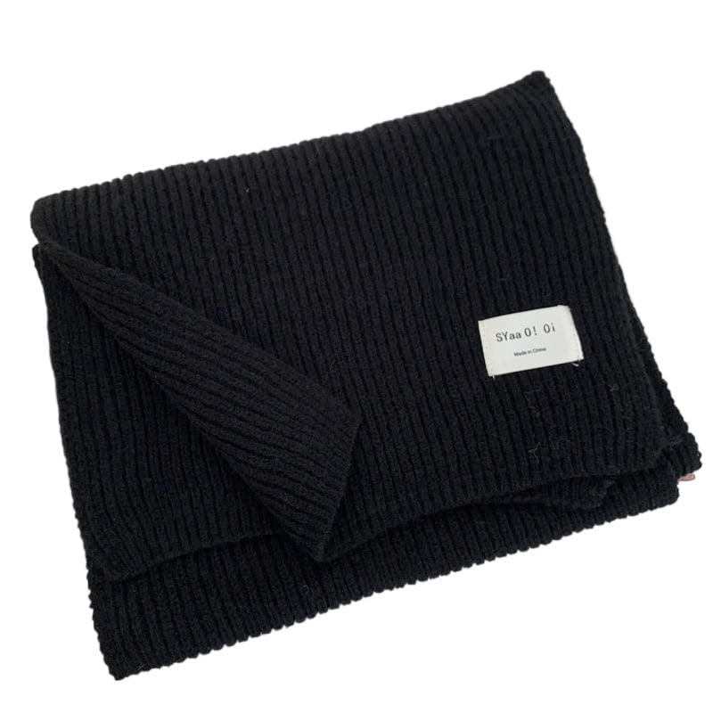 Women's wool knitted scarf autumn and winter thick warm neck scarf ...