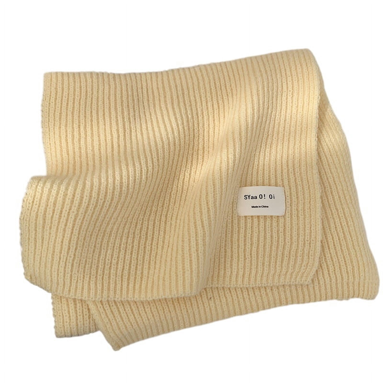 Women's wool knitted scarf autumn and winter thick warm neck scarf ...