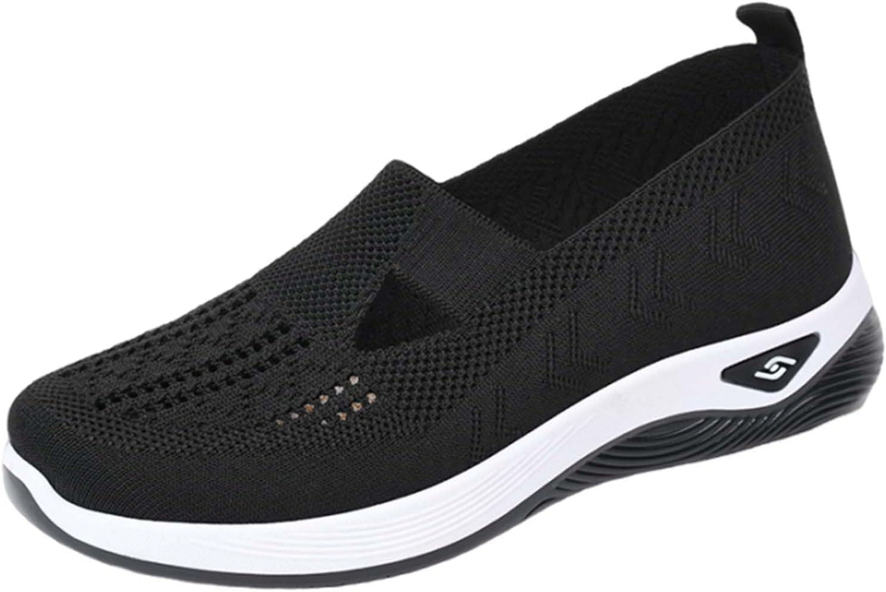 Women's woven orthopedic breathable soft shoes arch support, diabetes ...