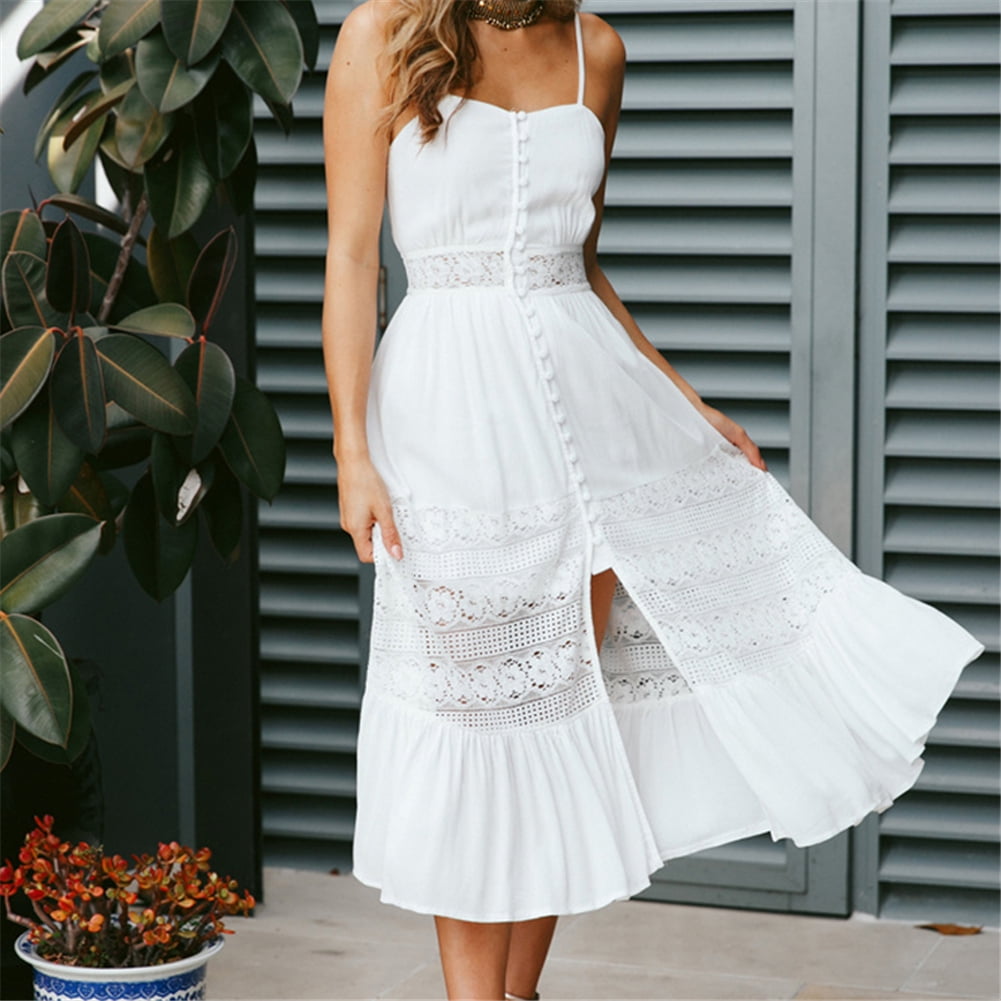 Womenacute; s Summer Backless Dresses Sleeveless Cardigan Beach Crochet ...