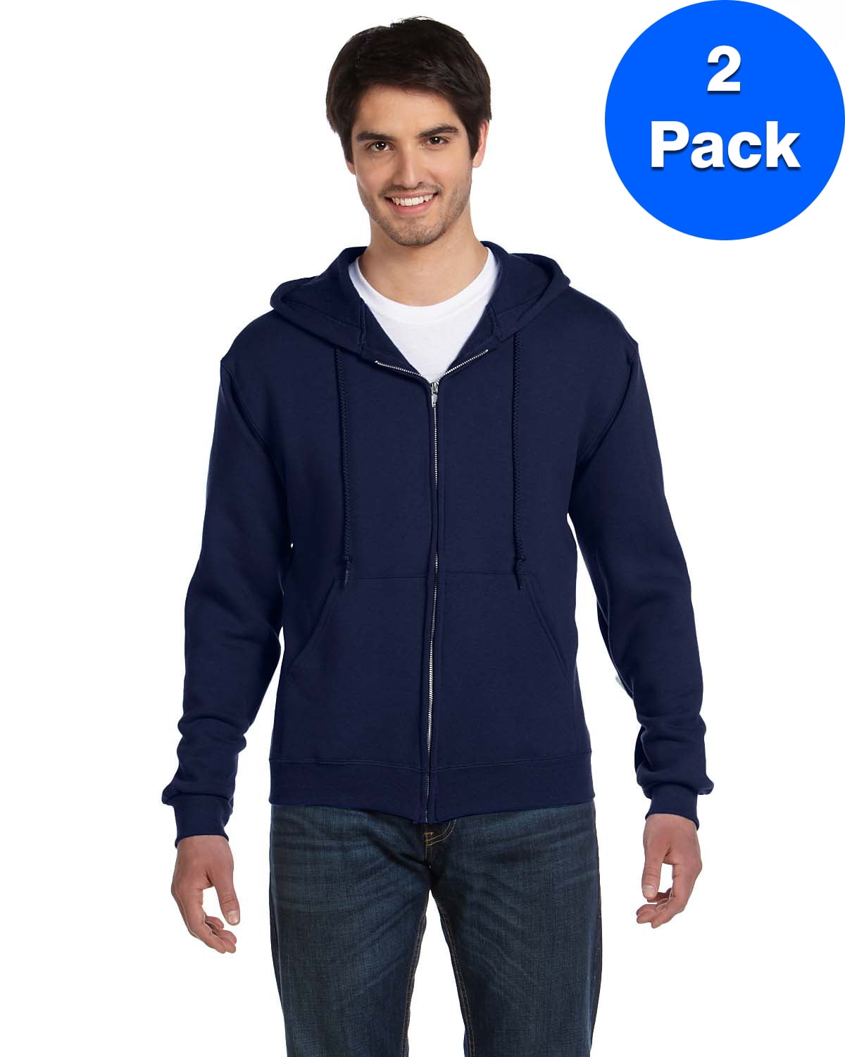 Womens 12 oz. 70/30 Full-Zip Hood 82230 (2 PACK) - Walmart.com