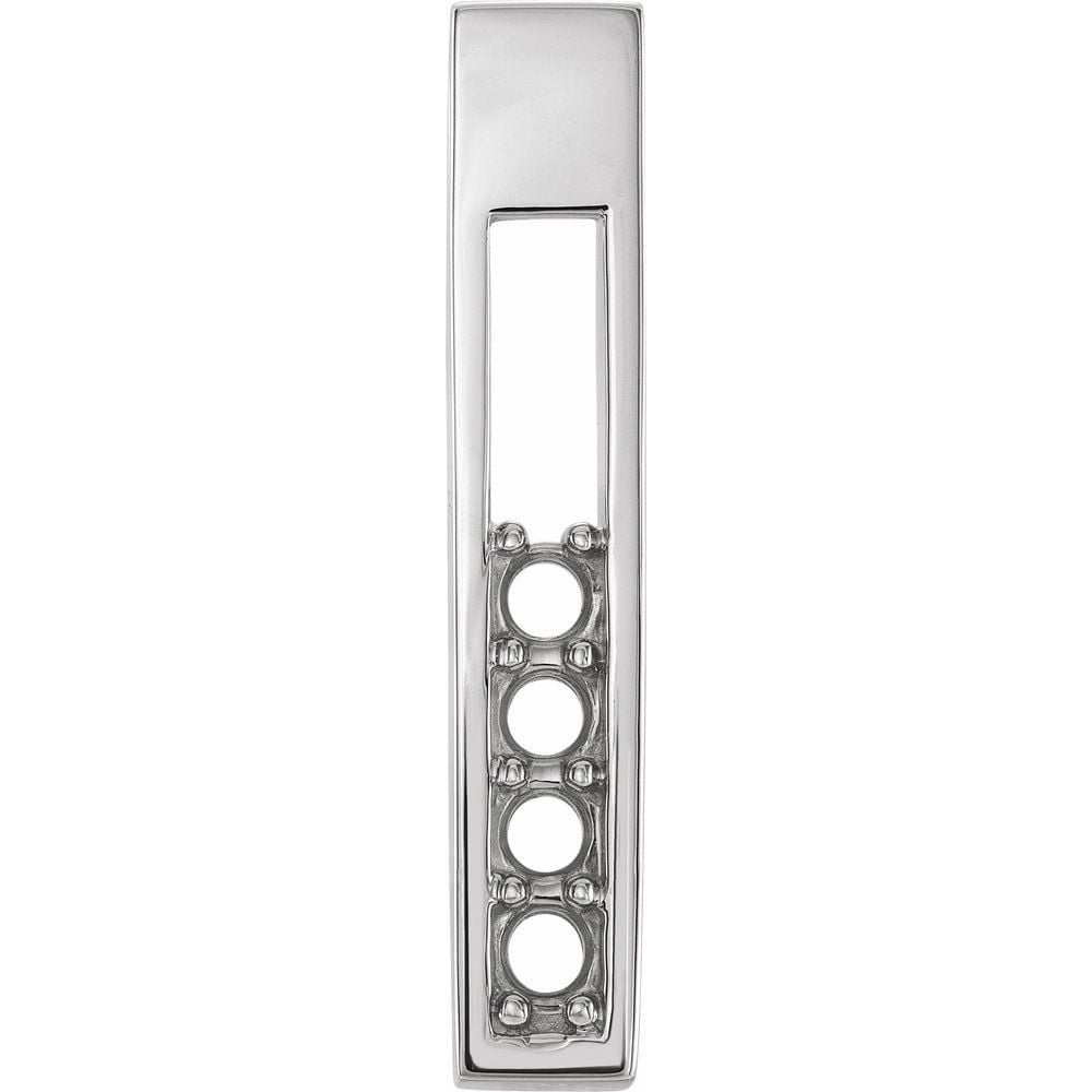 Womens 18k Palladium White Gold (No Nickel) Round Shape 4-Stone Family ...