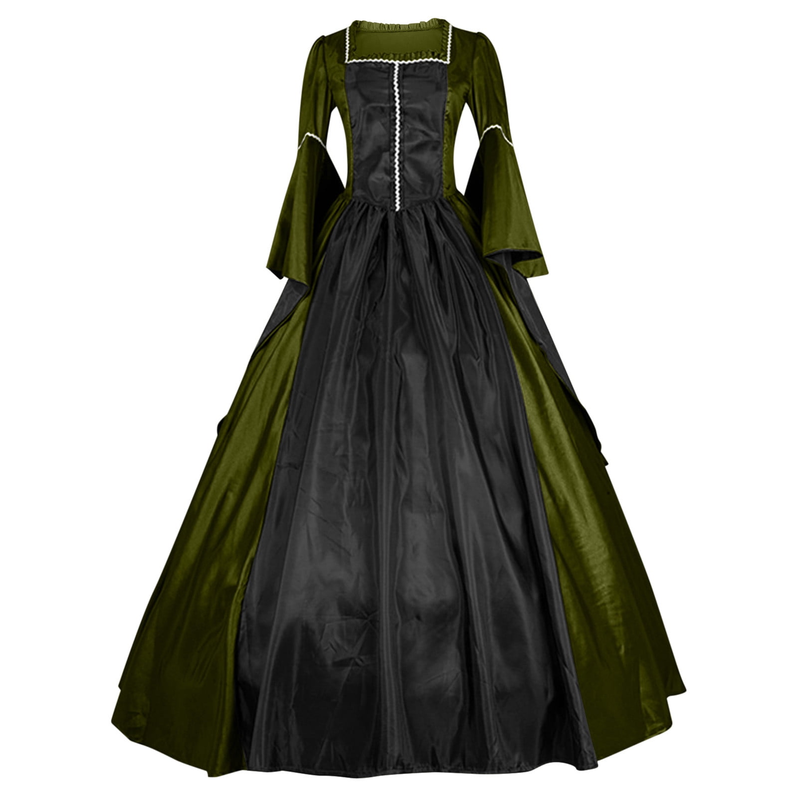 Womens 18th Century Victorian Costume Renaissance Medieval Court Satin ...