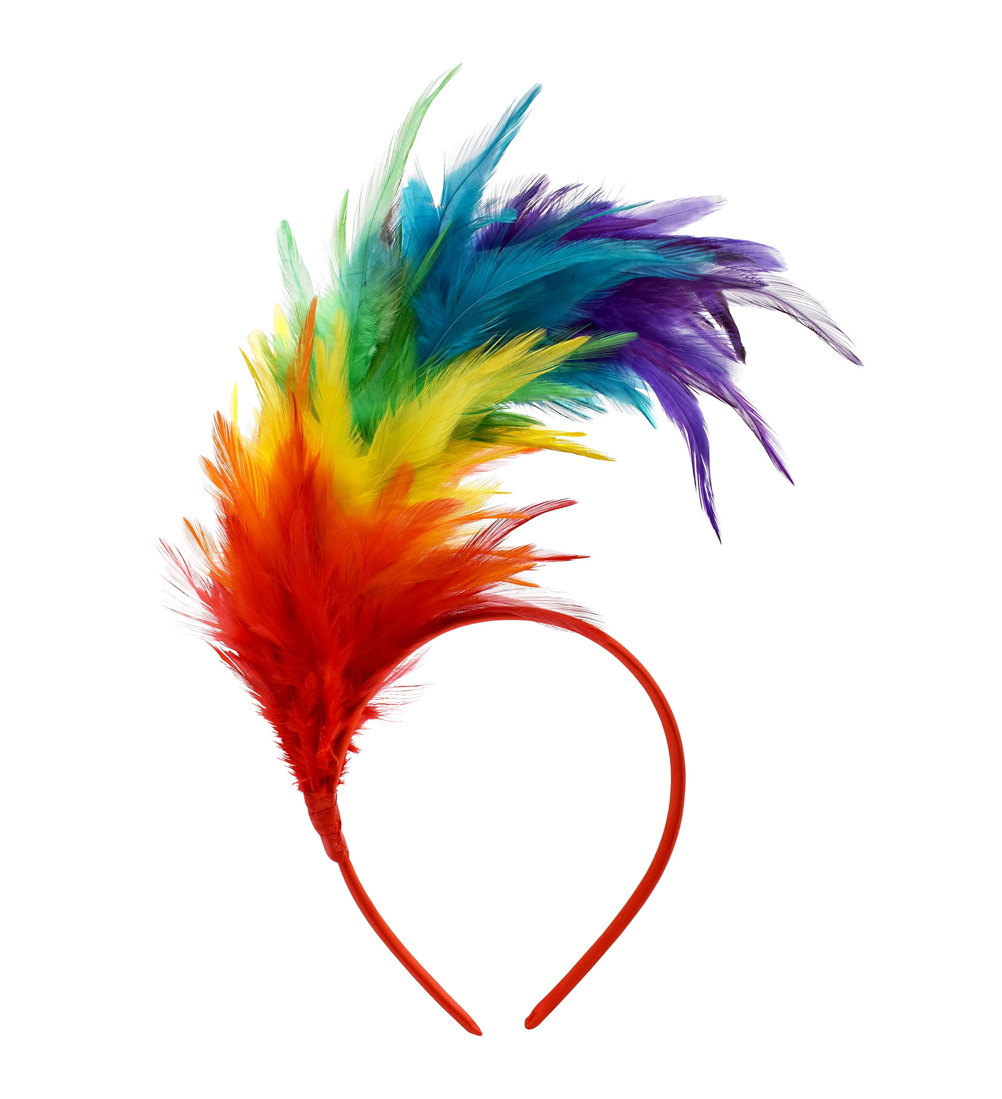 Womens 1920s Rainbow Faux Feather Headband Flapper Headpiece Adult ...