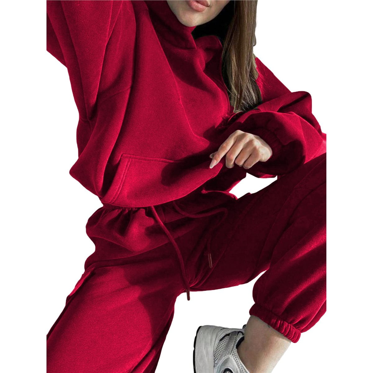 Womens 2 Piece Lounge Hoodies and Cargo Pants Sets Fall Fashion Clothes ...