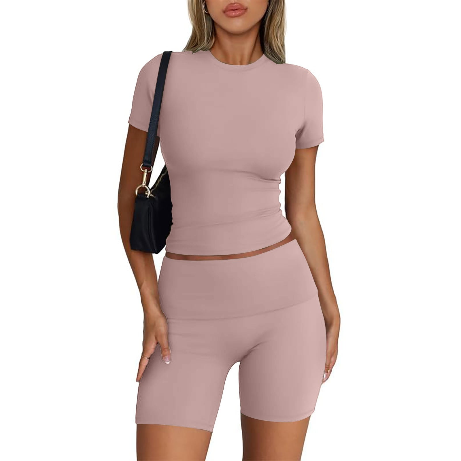 Womens 2 Piece Lounge Sets Summer Workout Short Matching Sets Clothing ...