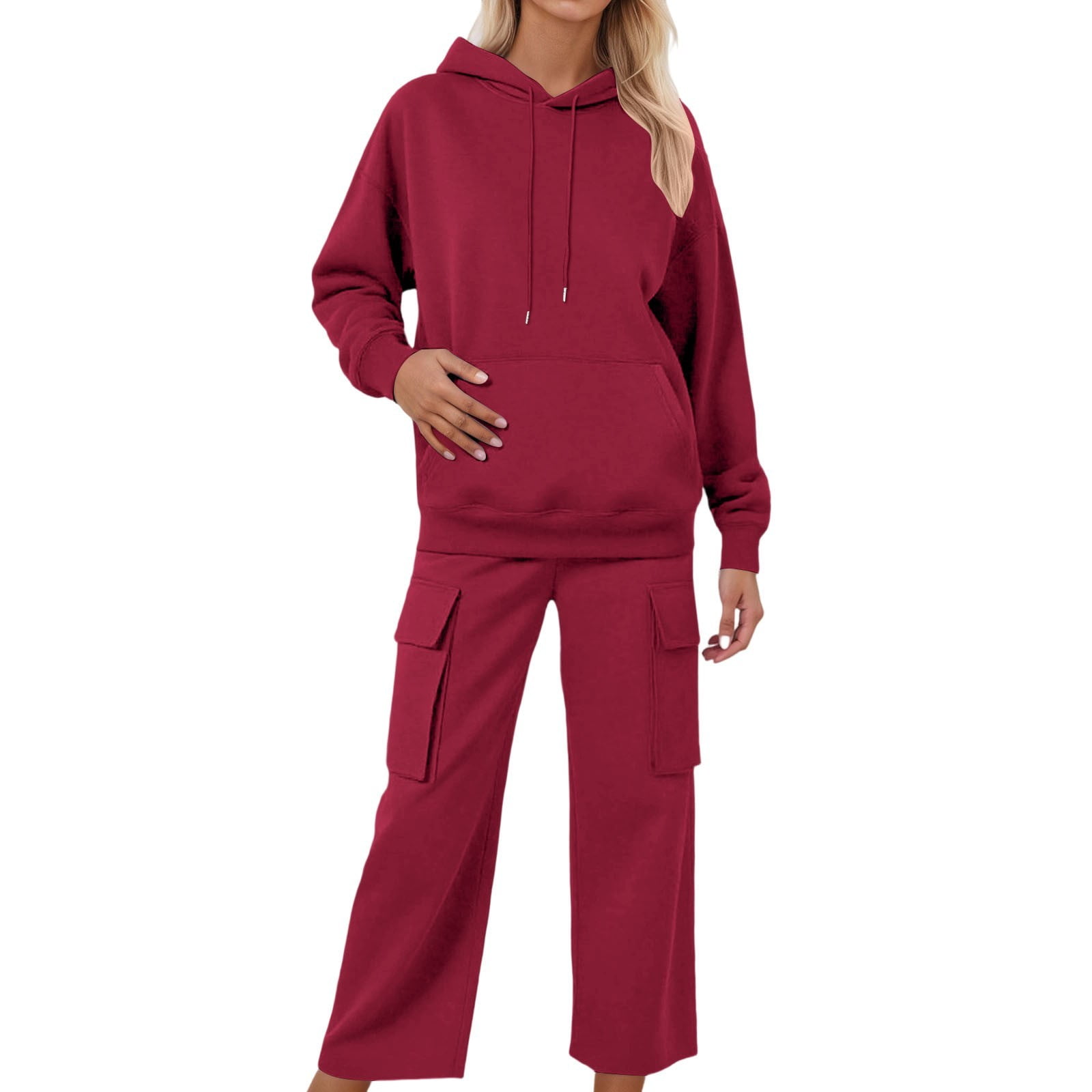 Womens 2 Piece Lounge Tracksuit Sets Fall Outfits Pullover Hooded 2025 ...