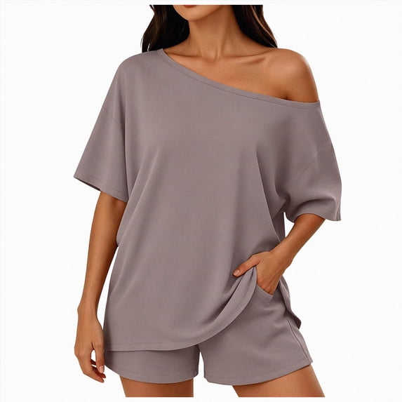 Mnuaqn Womens 2 Piece Summer Shorts Set Lounge Matching Two Piece ...