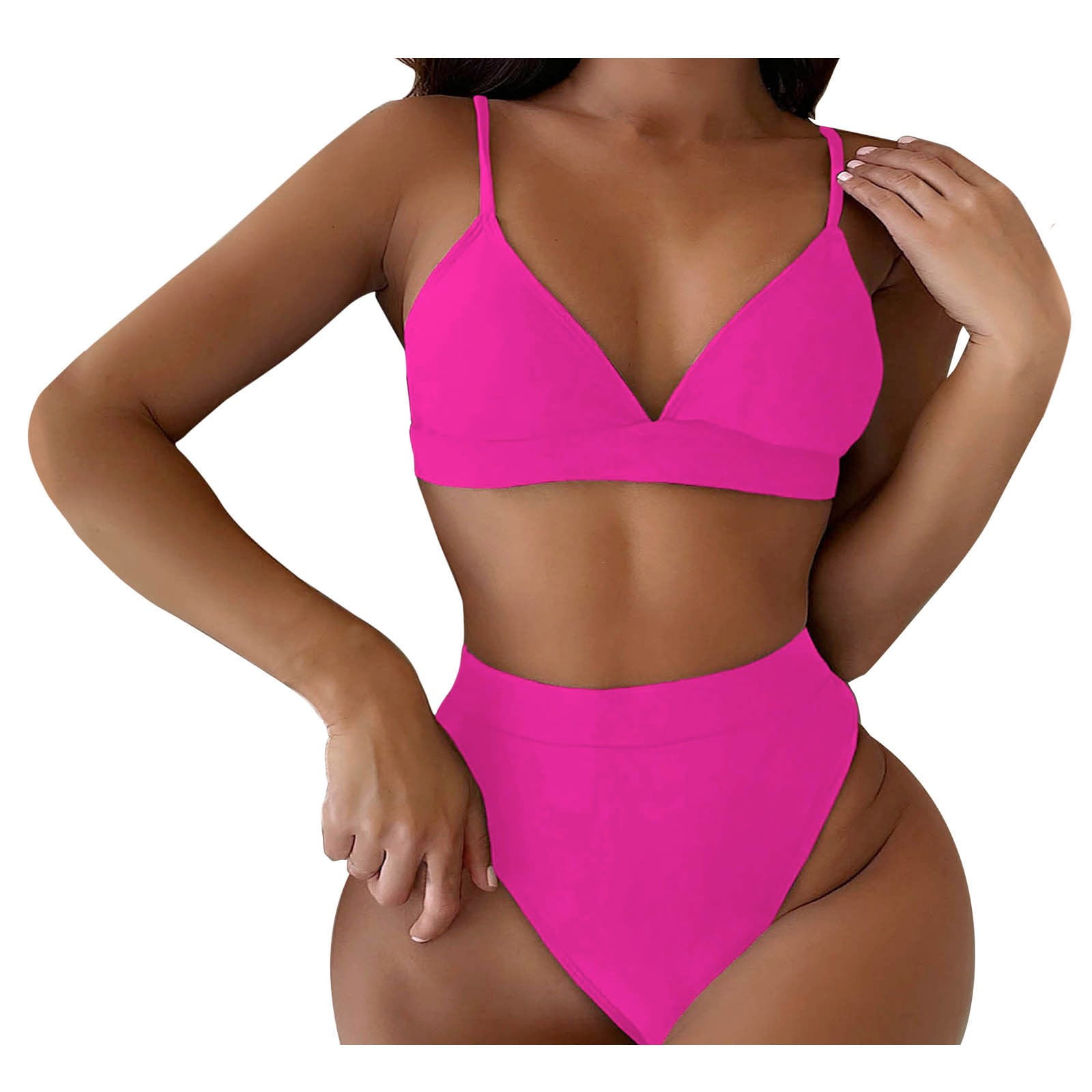 Womens 2 Piece Tummy Control Sexy Bathing Suit Boho Bikini Set 2024 Trendy Swimsuits Beach Retro