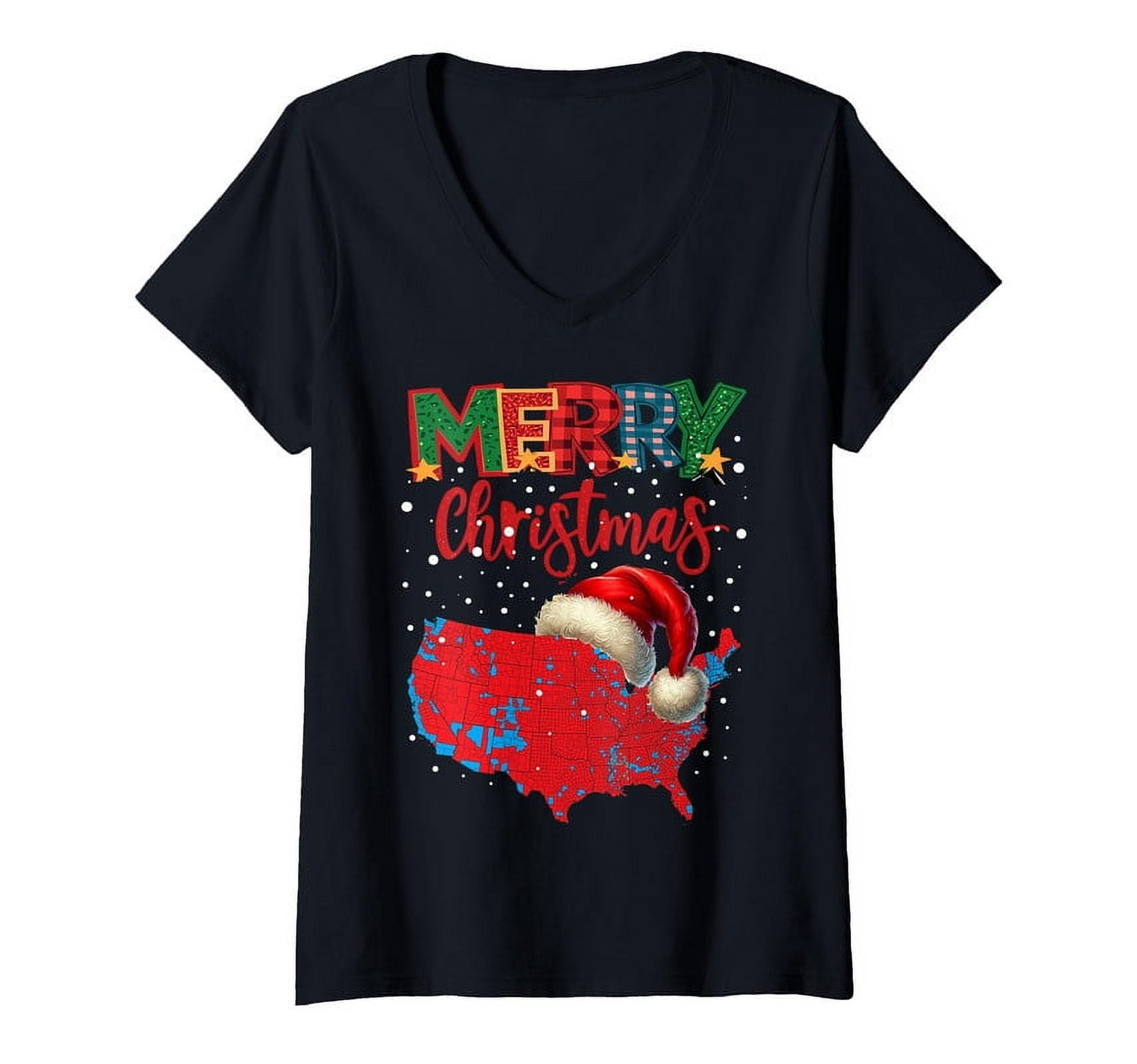 Womens 2024 Trump Winner Election Red Electoral Map Merry Christmas V ...