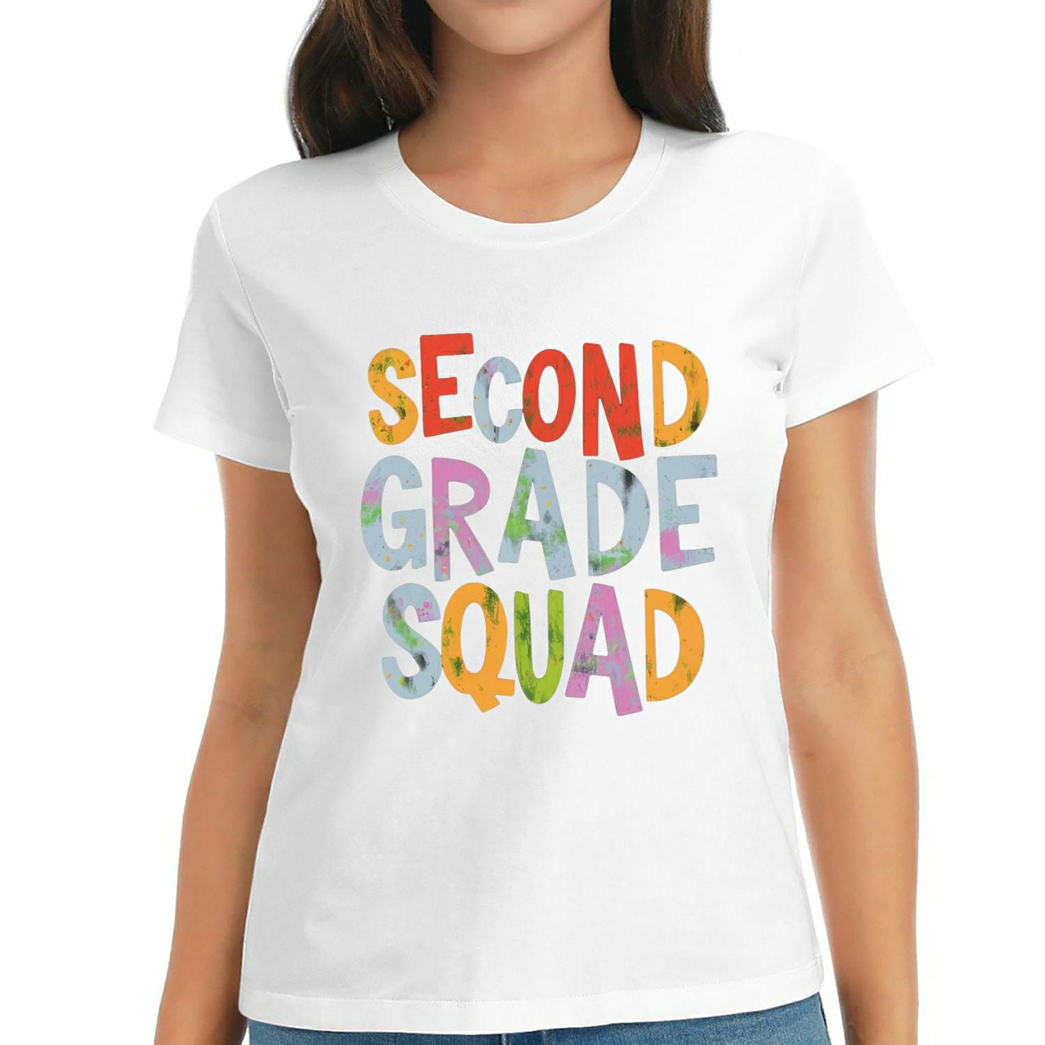 Womens 2Nd Grade Squad Second Teacher Student Team Back To School T ...