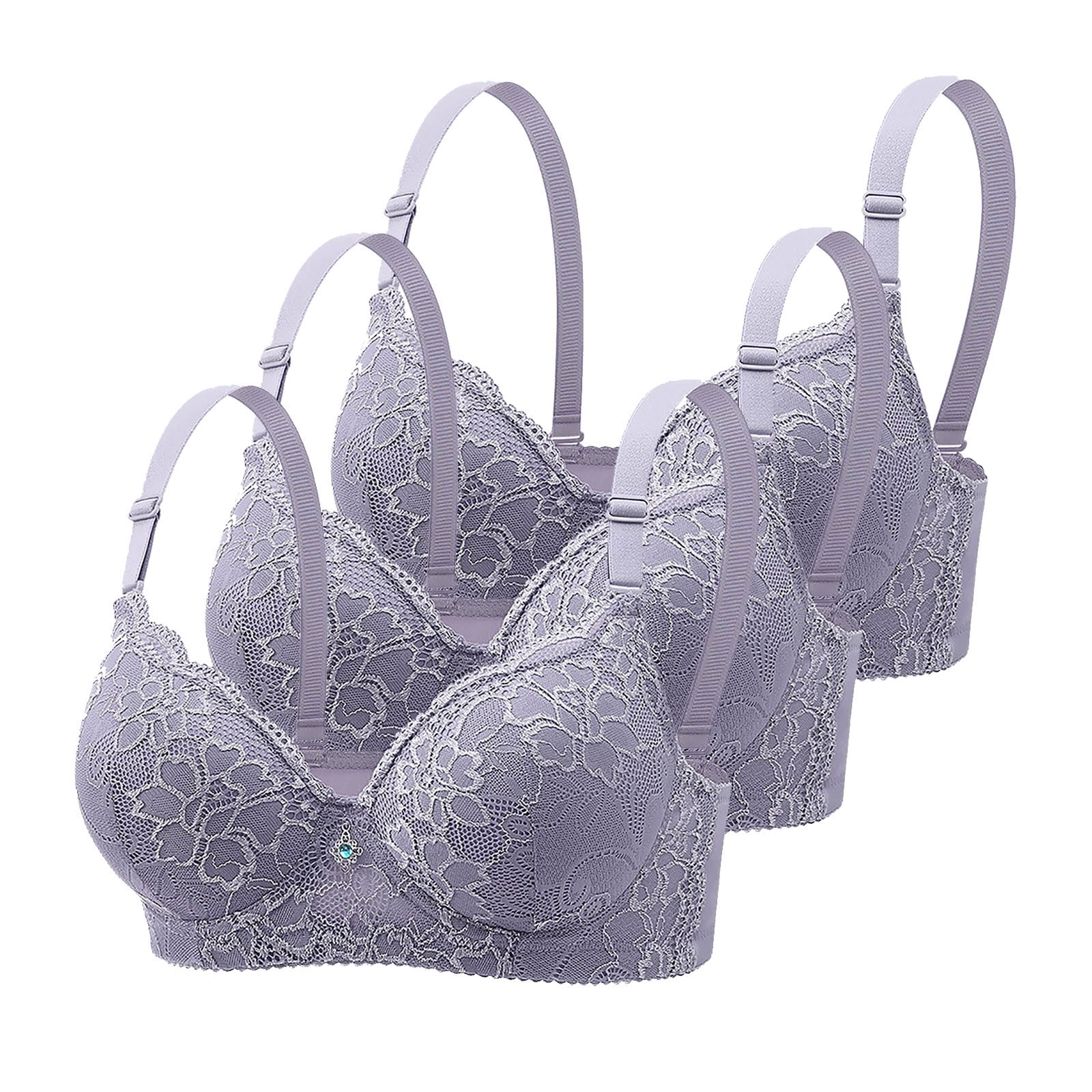 Womens 3 Pack Everyday Bras, Push Up Bras for Women Add 2 Cups Sexy ...