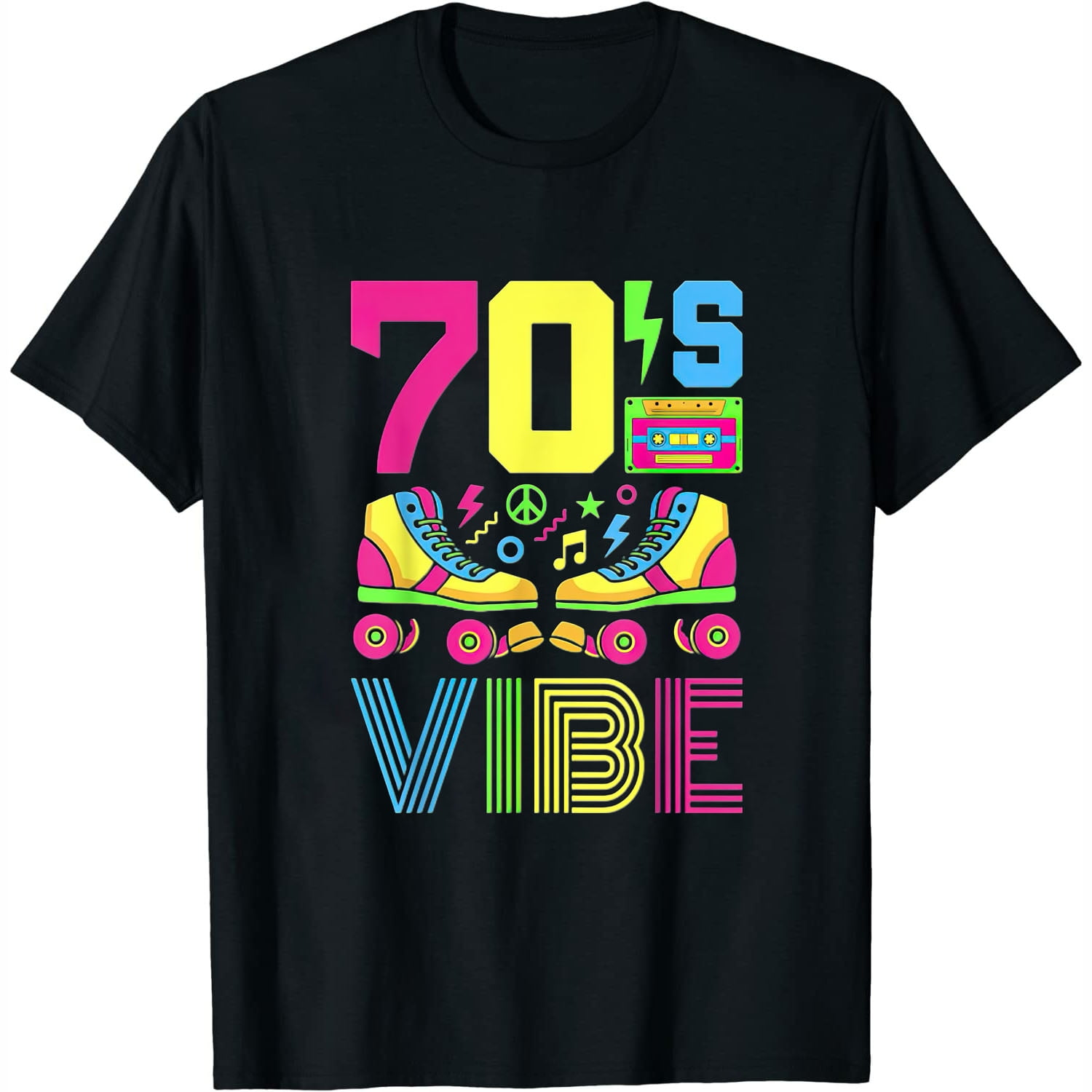 Womens 70s Vibe 1970s Fashion Theme Party Outfit Seventies Costume T ...