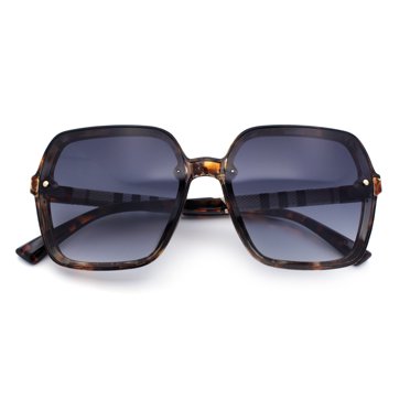 Womens Luxury Fashion Rimless Rectangle Designer Chic Fancy Sunglasses ...