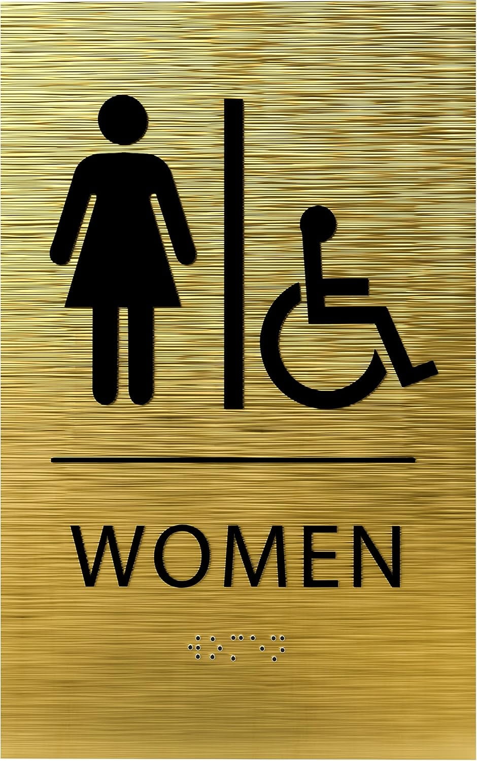 Womens Accessible Restroom Sign - Compliant Tactile Grade 2 Braille ...
