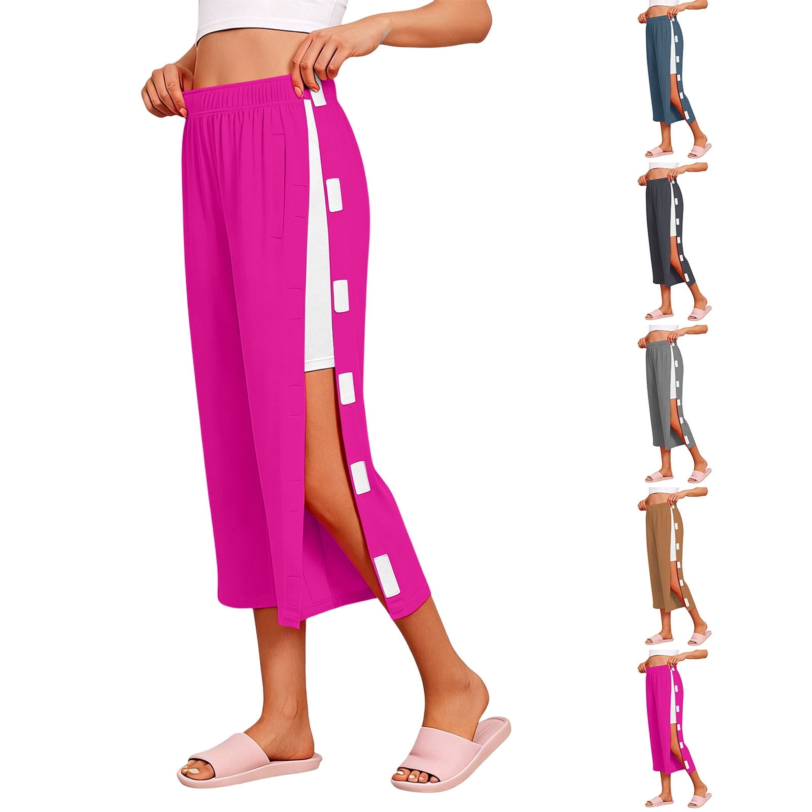 Womens Adaptive Pants Post Surgery Tear Away Pants with Side Openings ...