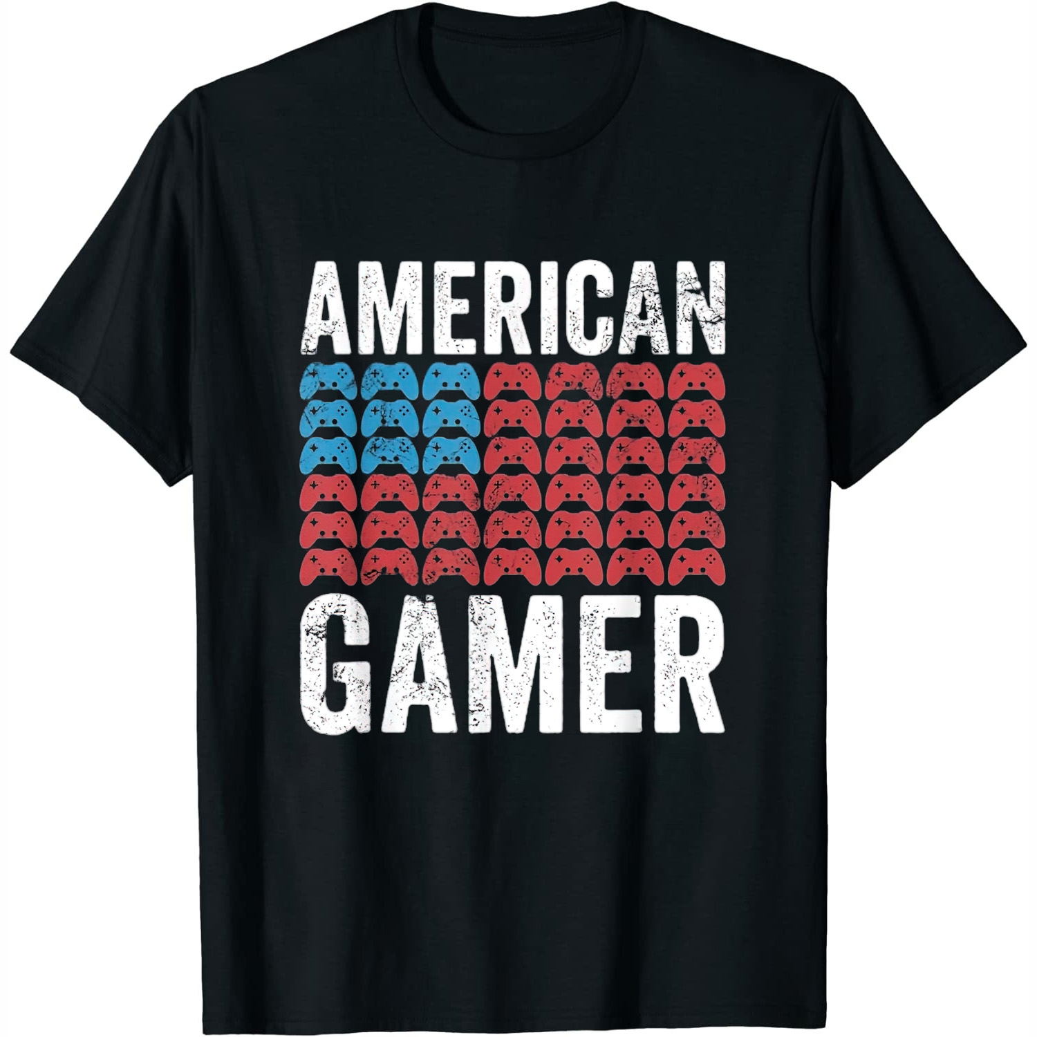 Womens American Flag Gamer Video Game 4th of July Patriotic T-Shirt ...