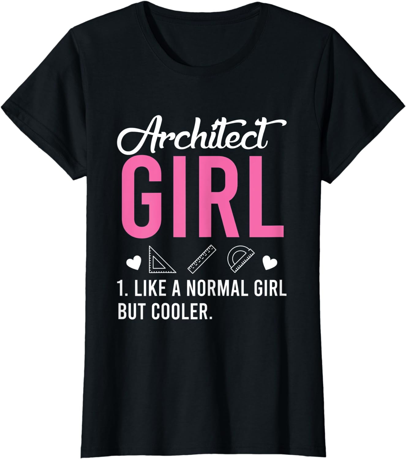 Womens Architect Girl Architecture Student Protractor Draughtsman T ...