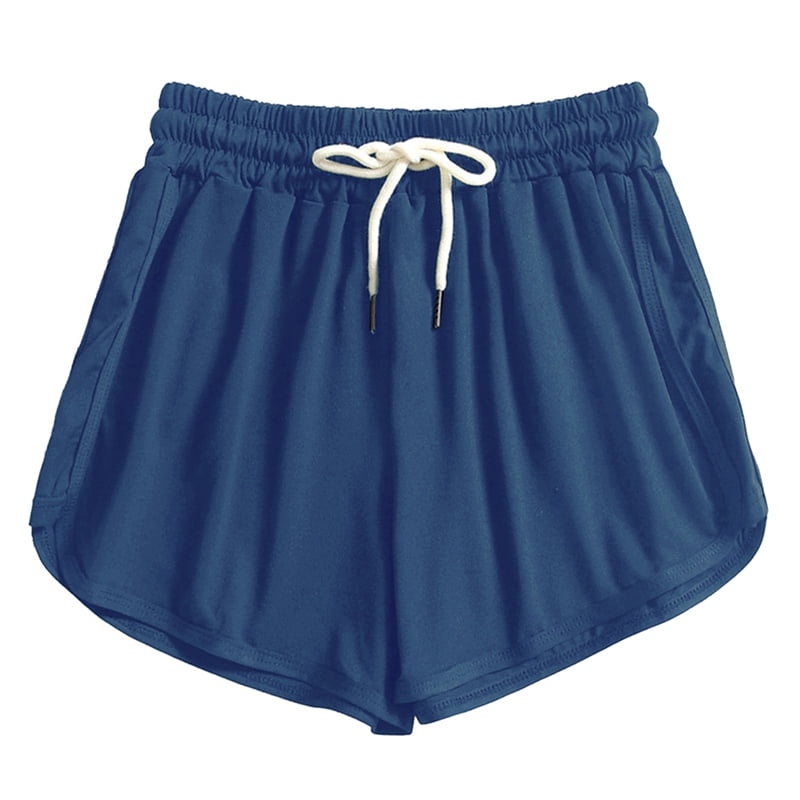 Womens Athletic Shorts Running Dolphin Shorts Drawstring Comfy