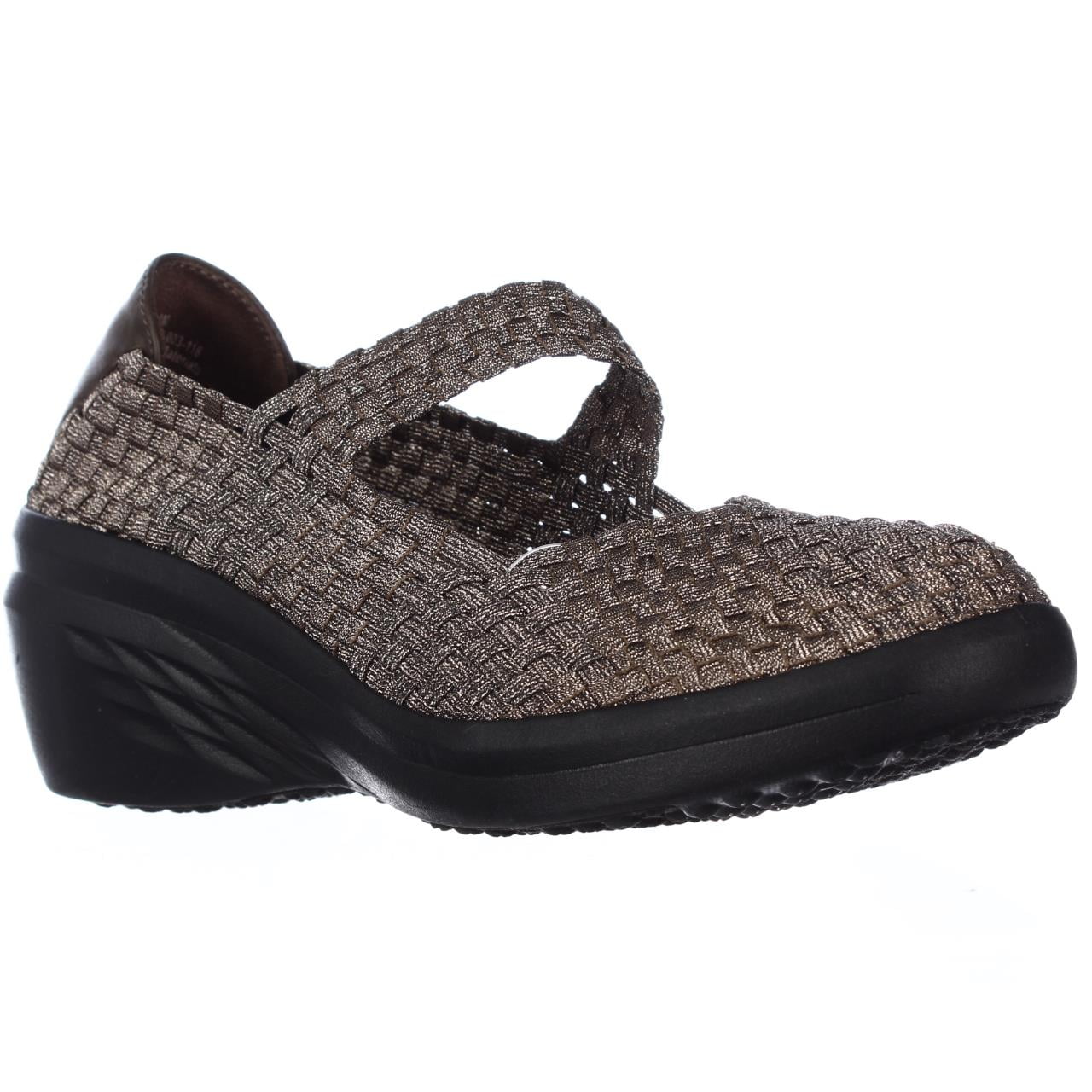 Womens BareTraps Kassie Memory Foam Woven Mary Jane Wedge Pumps ...