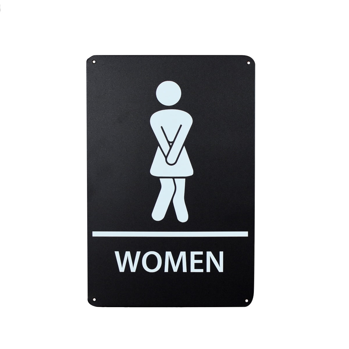 Womens Bathroom Stick Figure Funny Pee Sign Ladies Room Commercial Bar ...