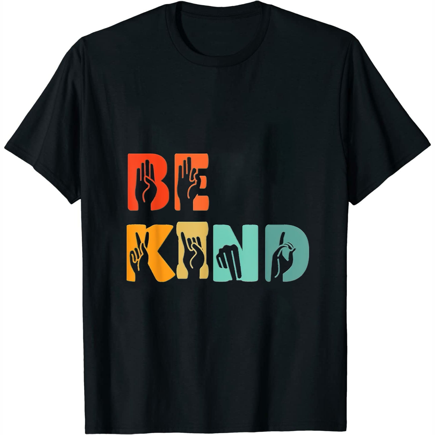 Womens Be Kind Hand Signal Sign Language Unity Day Anti Bullying T ...
