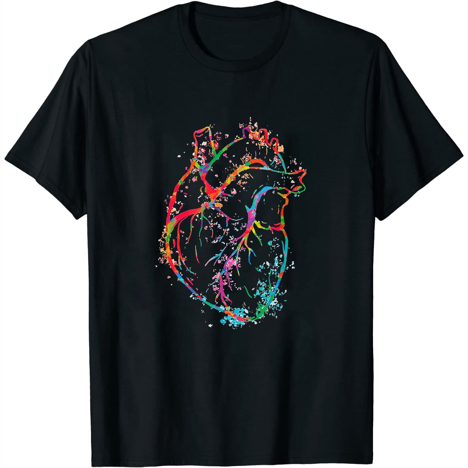 Womens Beautiful Watercolour Heart Organ Human Body Anatomy T-Shirt ...