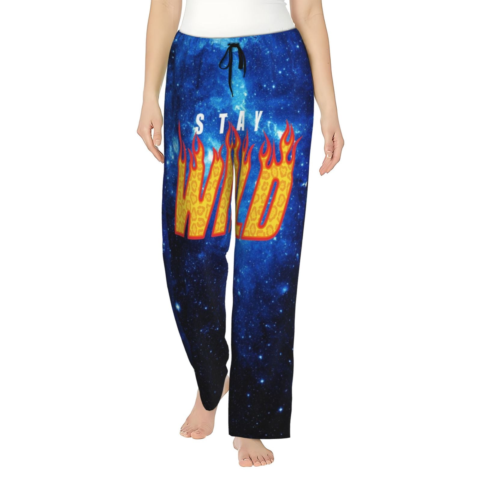 Womens Ben Aze1 Art Stay Leopard Wild Pajama Pants Lounge Pants Super ...