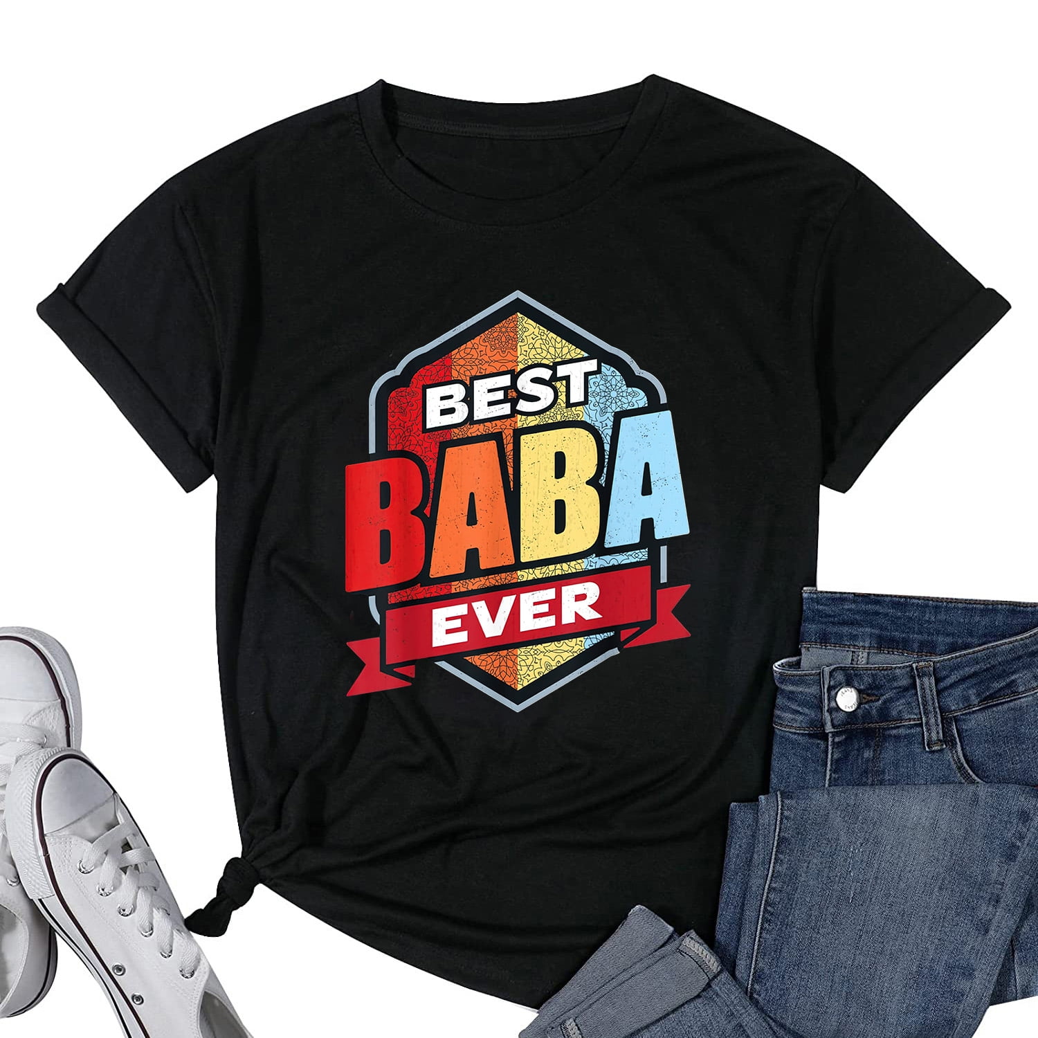 Womens Best Baba Turkish Baba Persian Arabic Father Dad T-Shirt Black ...