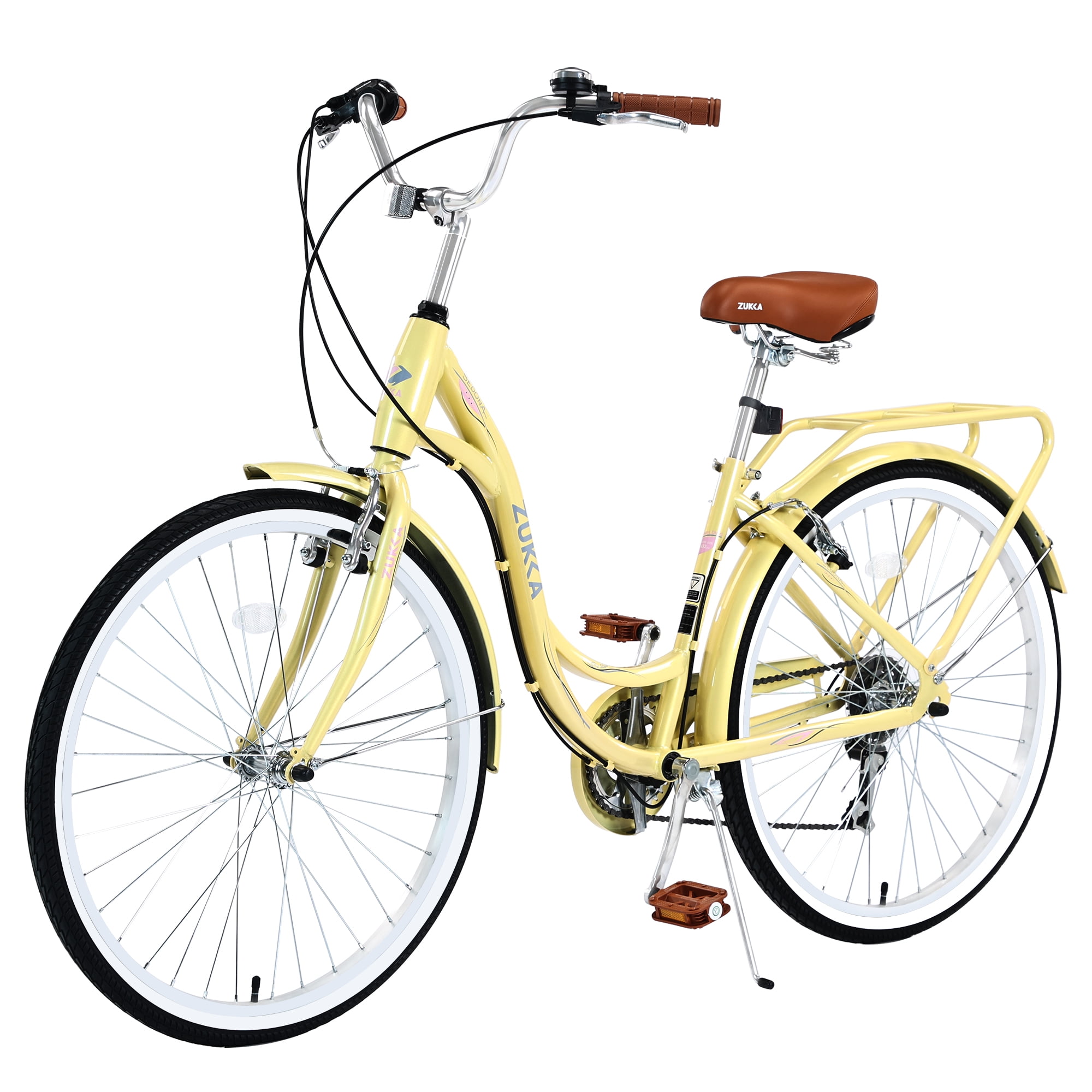 Womens Bike 24Inch 7 Speeds Beach Cruiser Ladies' Bike Commuter City ...