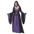 Womens Black Purple Hooded Robe Wicked Witch Halloween Plus Size ...