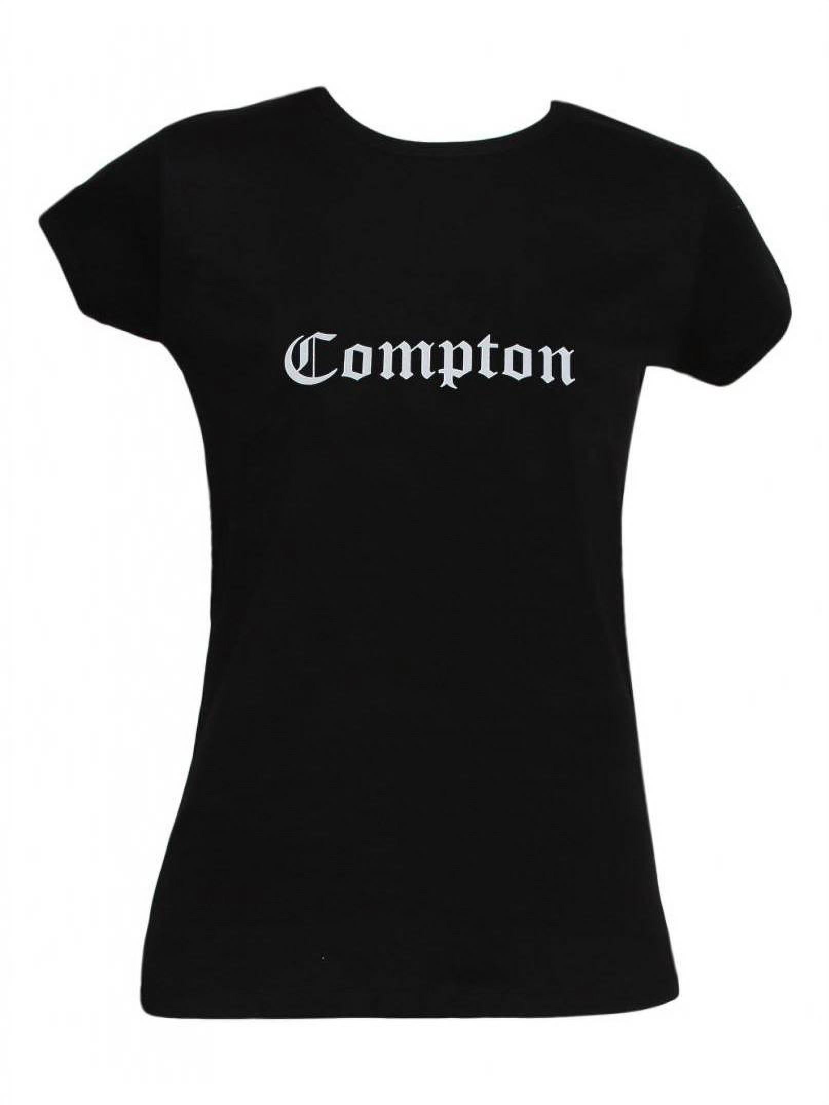 Womens Black Short-Sleeve Compton Blackletter T-Shirt - Medium ...