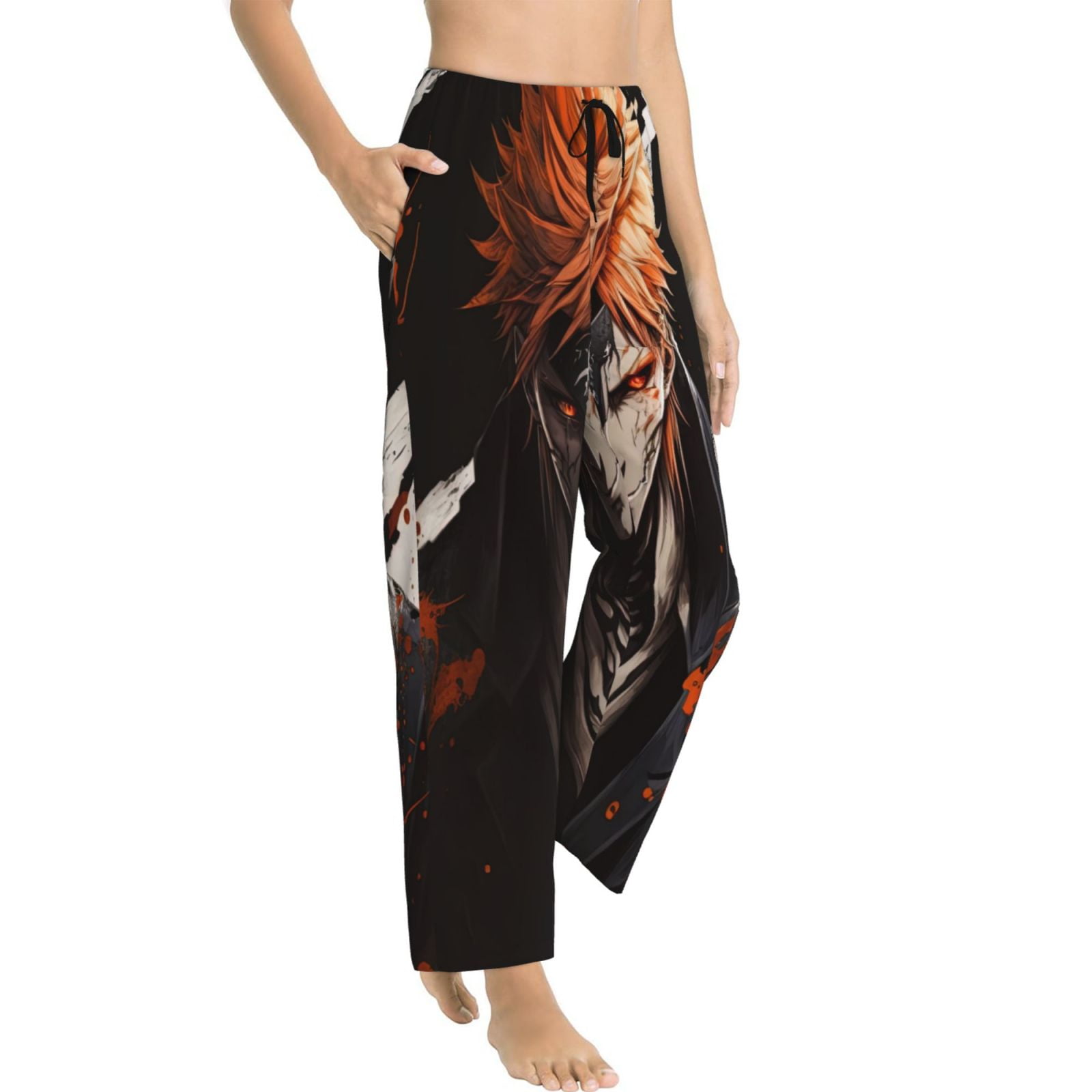 Womens Bleach Ichigo Kurozaki Pajama Pants Soft Lightweight Pajama ...