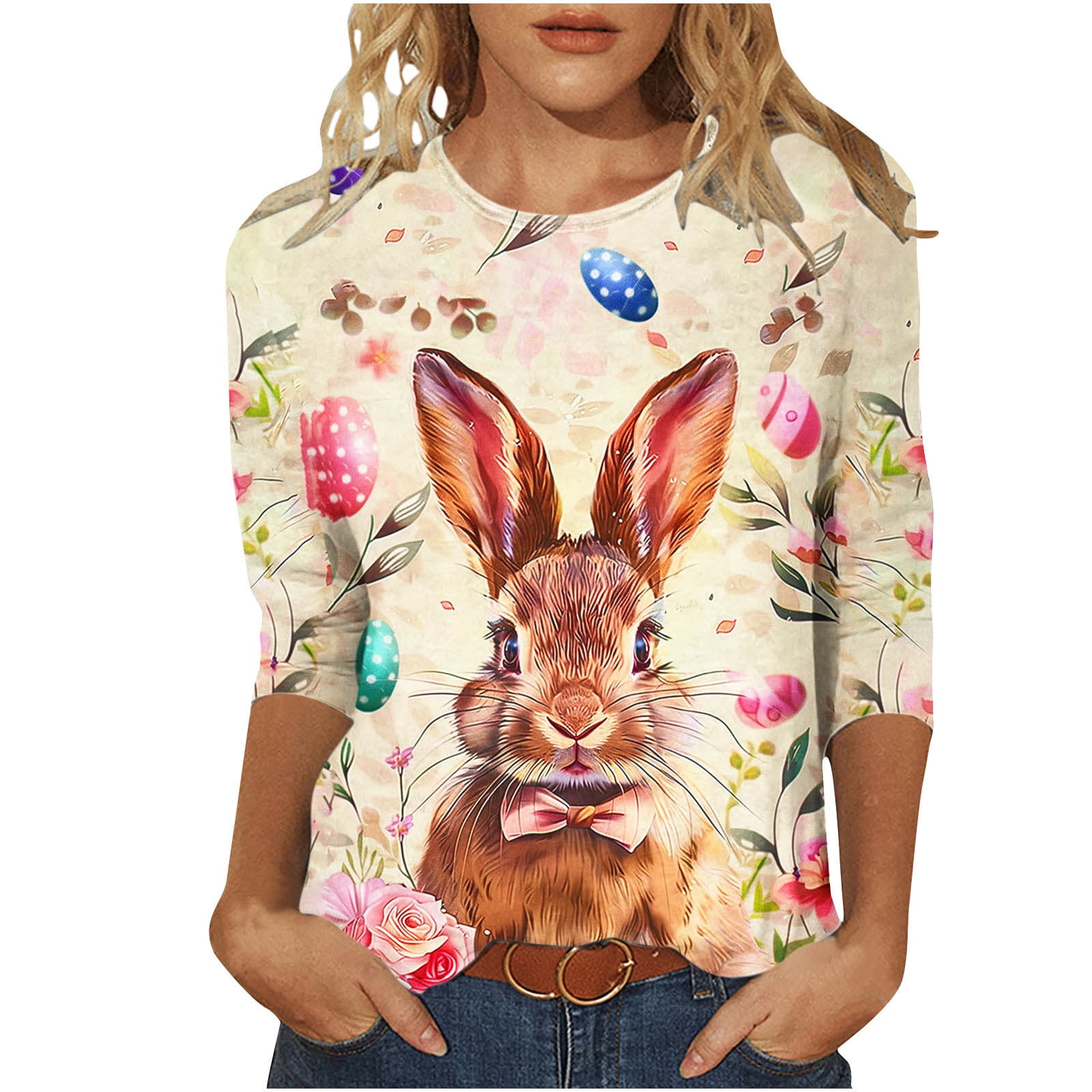 Womens Blouses Long Sleeve Clearance Women's Fashion Easter Day Easter ...