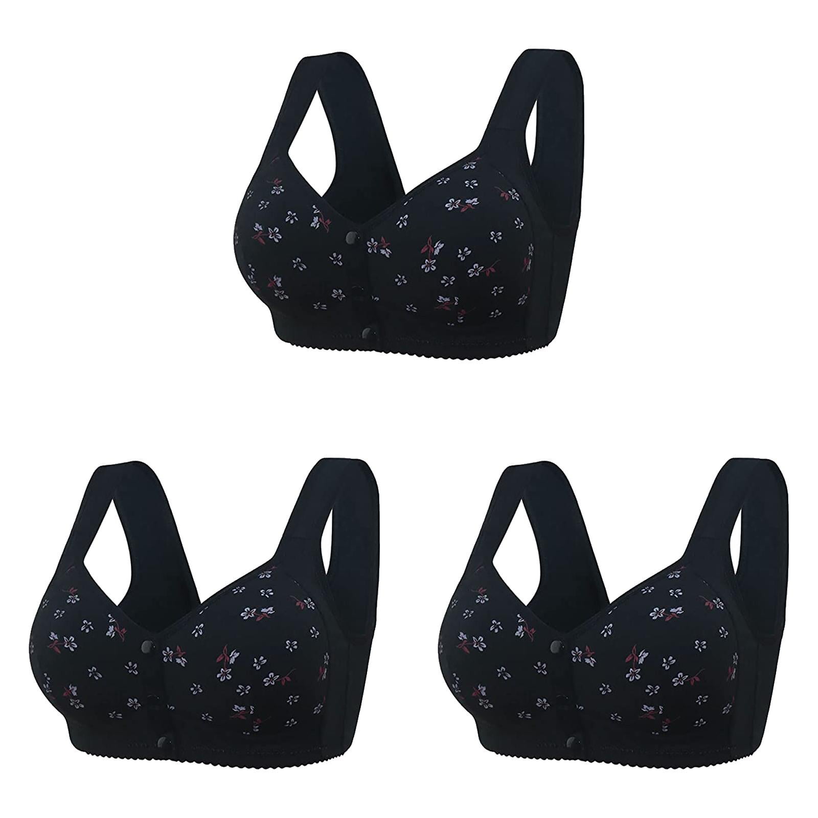 Womens Bras No Underwire Padded Button Shaping Cup Adjustable Woman's ...