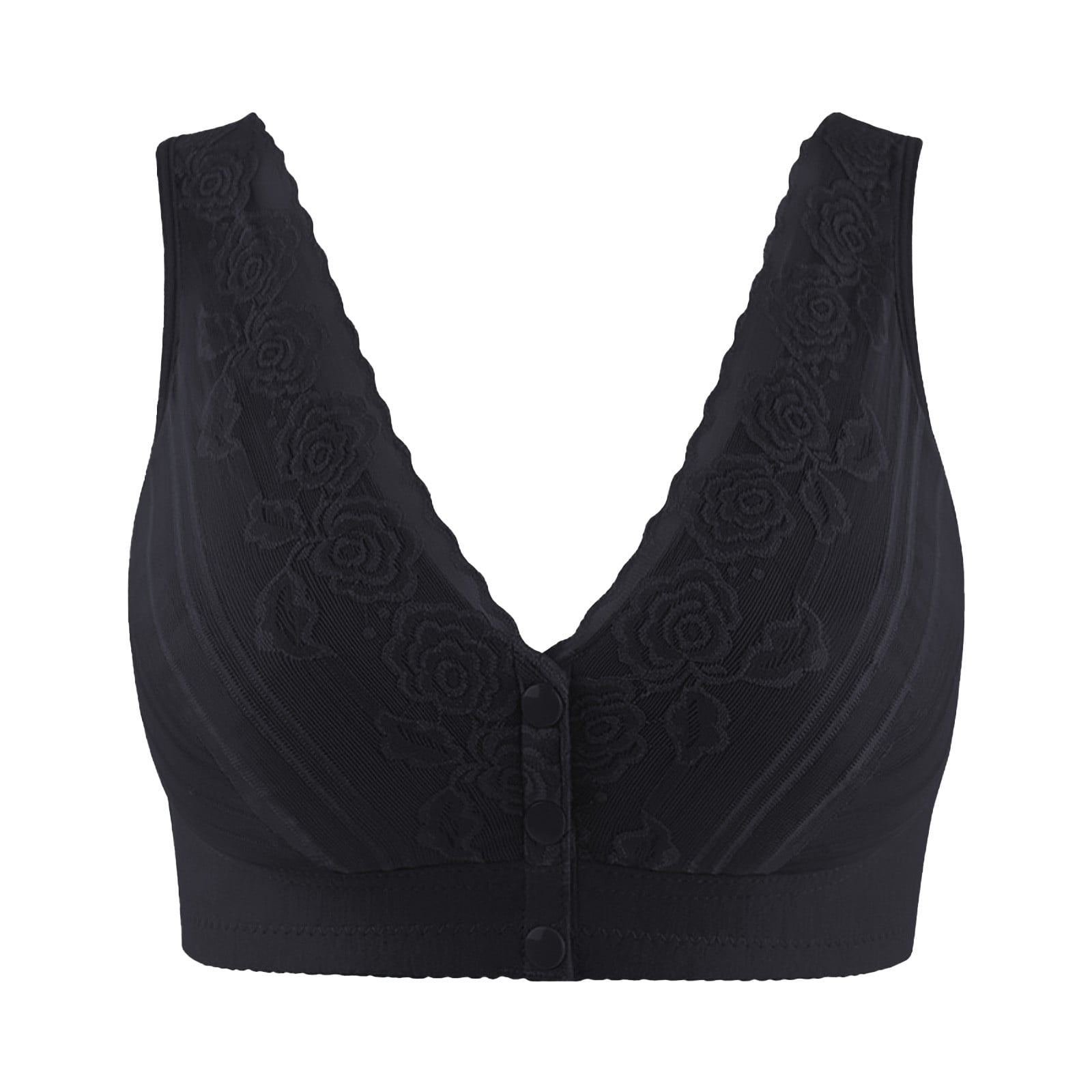 Womens Bras for Older Women, Fadeal Front Buttoned Bra Women's Lace ...