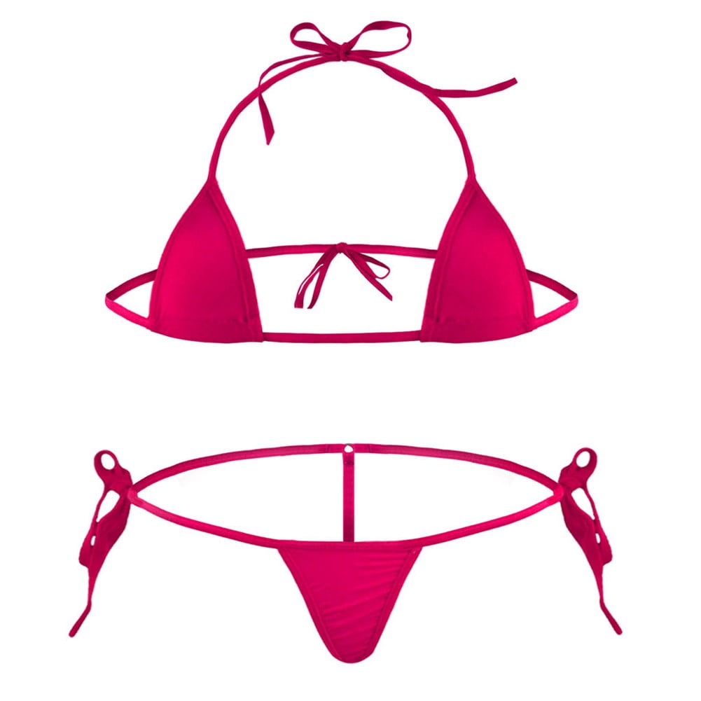 Womens Brazilian Swimwear Thong Bikini Set Bra G String Underwear
