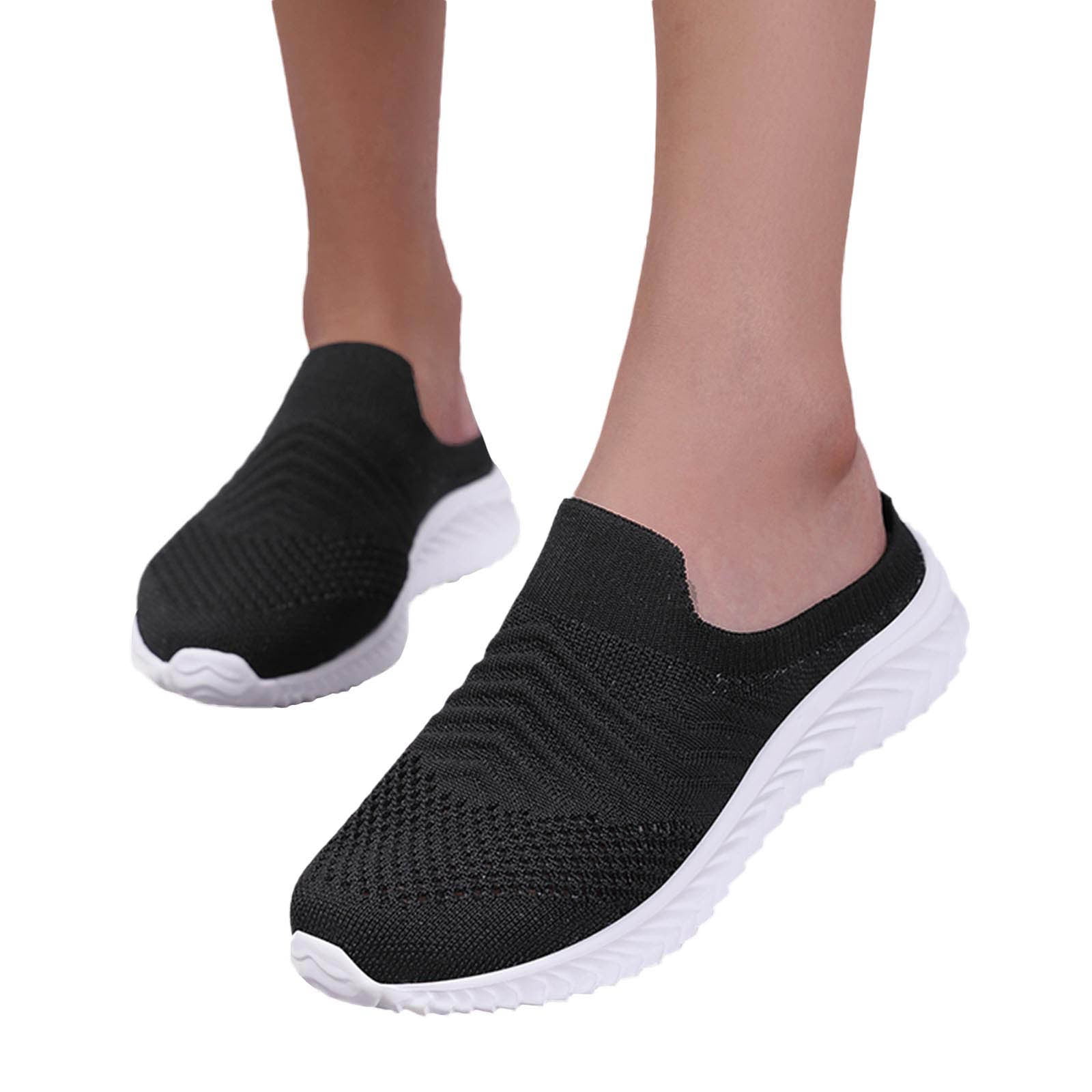 Womens Breathable Sneakers Fashion Comfortable Walking Mules Sneakers ...