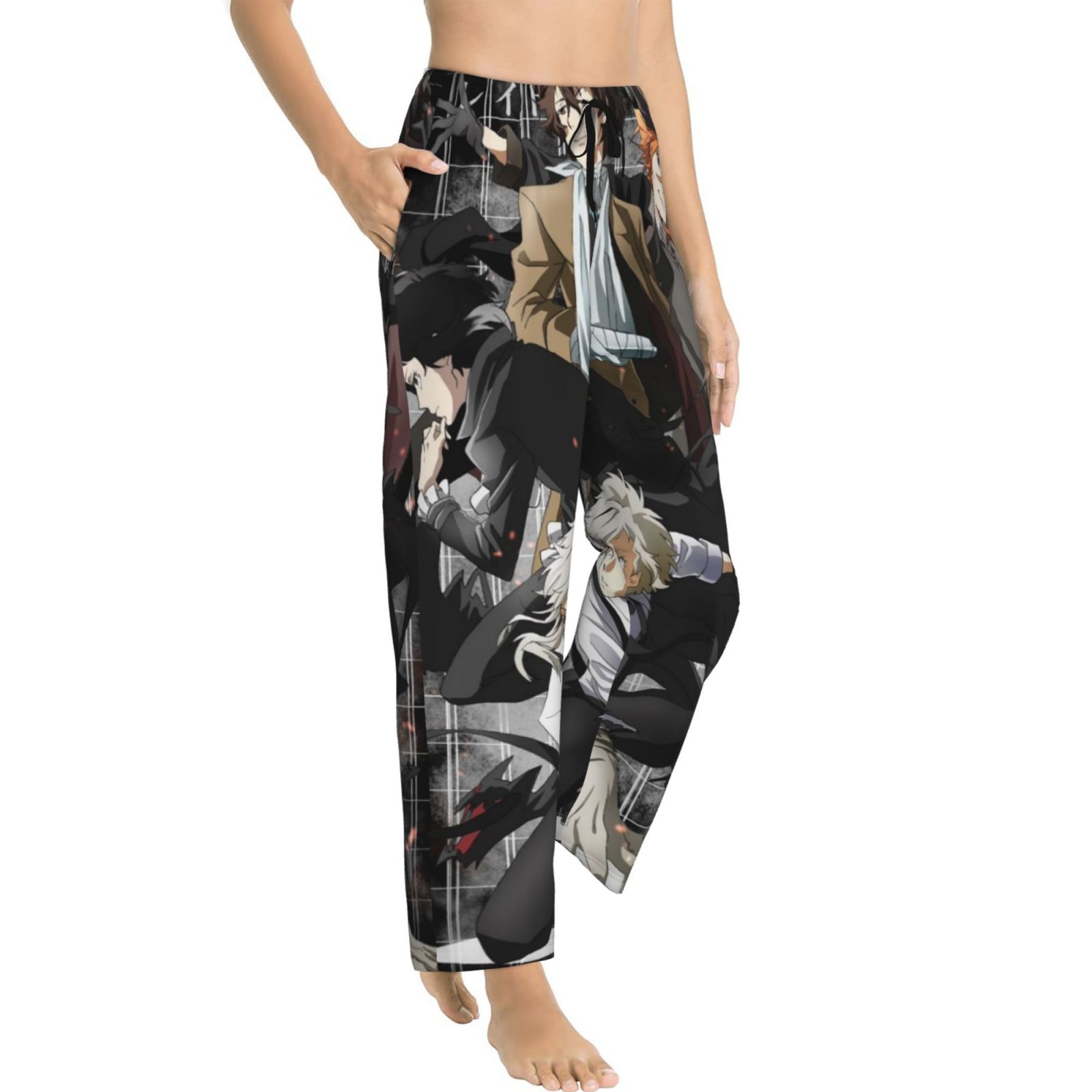 Womens Bungo Stray Dogs Dazai Osamu Pajama Pants Soft Lightweight ...