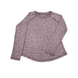 Womens Burgundy Stripe Print Quick-Dri Exercise Long Sleeve Tee T-Shirt ...