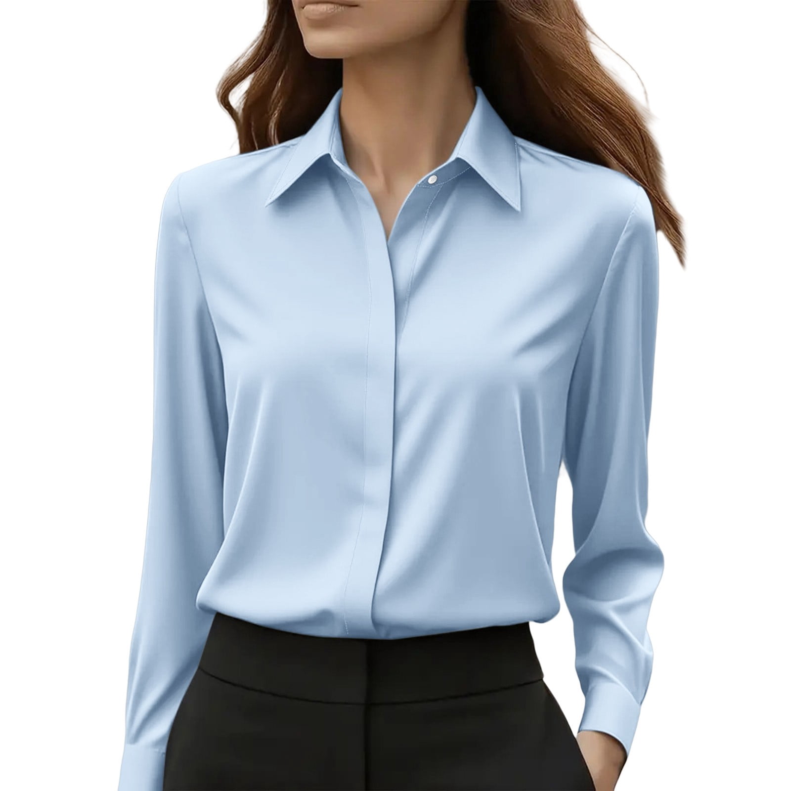 Womens Button Down Blouse! Comdrip Button Down Shirts for Women Wrinkle ...