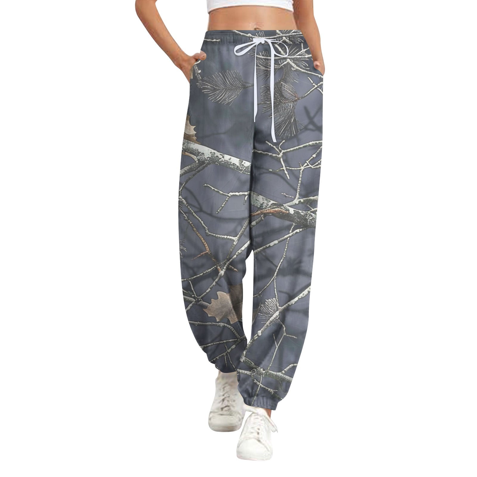 Womens Camo Sweatpants Drawstring High Waisted Active Joggers Pants ...