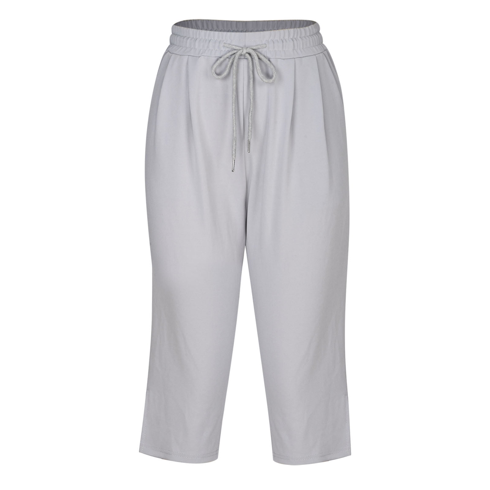 Womens Capri Yoga Pants Loose Workout Joggers Drawstring Sweatpants Lounge Pajama Capris Pants ...
