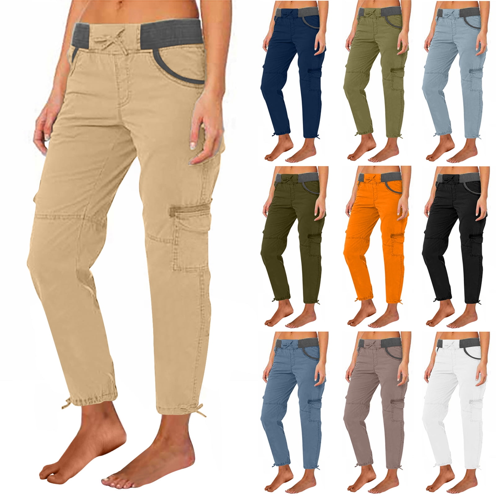 FchengtaiS Womens Cargo Hiking Pants, Lightweight Quick Dry Ankle Pants ...