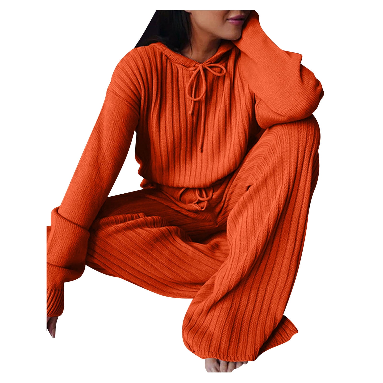 BJUTIR Womens Casual Activewear Sets Casual Solid Color Long Sleeve ...