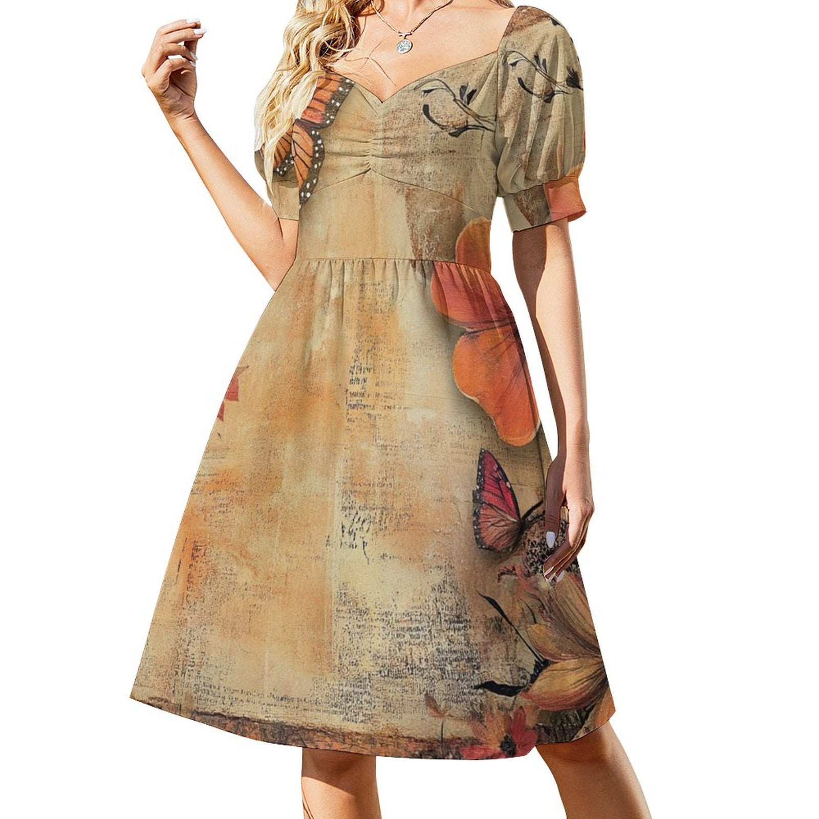 Womens Casual Dresses Carly_13482_A_collage_of_vintage_papers ...