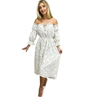 Fashion Womens Casual Long Sleeve Renaissance Peasant Boho Off Shoulder ...