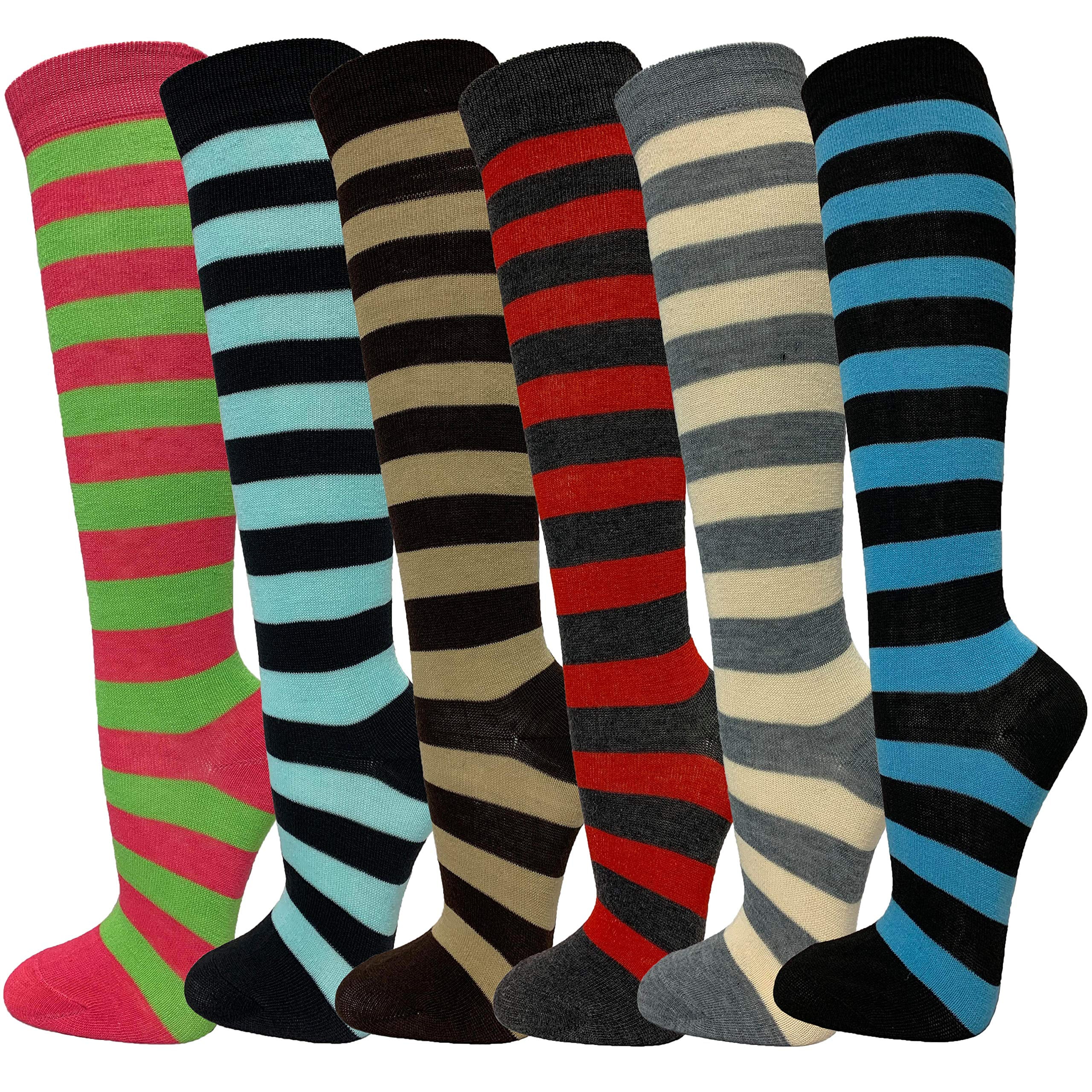 Walmart Women's Long Soft Casual Knee High Socks, Patterned Colors ...